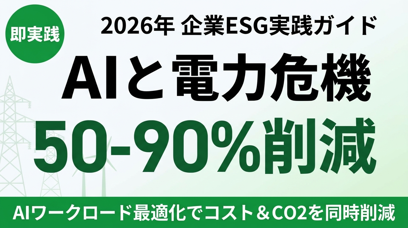 【2026年最新】AIエネルギー危機と企業ESG戦略 ｜ 株式会社Uravation